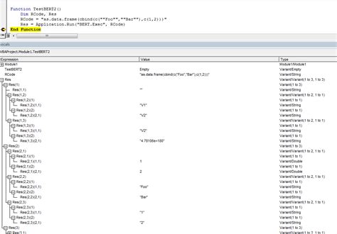 returning dataframe with row and column names crashes excel in bert 1