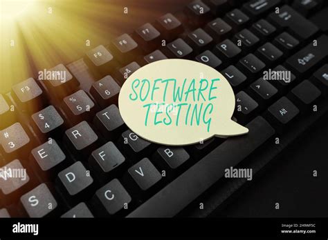 Inspiration Showing Sign Software Testing Word Written On Investigation Provide Information