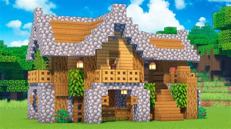 Красивый стартовый дом в Майнкрафте Youtube