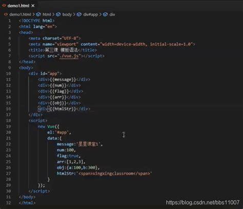 vue js教程：模板语法与基础指令详解 csdn博客