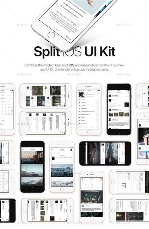 Split IOS UI Kit Web Elements GraphicRiver
