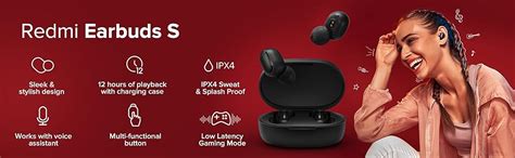 Redmi Earbuds S Bluetooth Truly Wireless In Ear Earbuds With Mic Gaming Mode Up To Hours Of