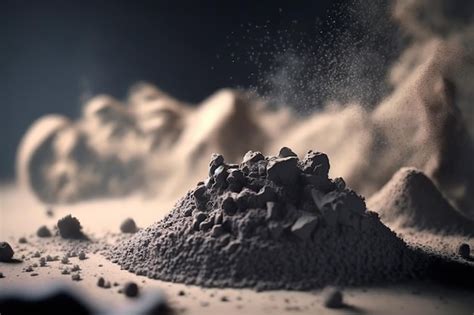 premium ai image on an objects black surface there is gray dust hazy