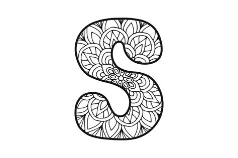 Mandala Alphabet S Svg Schnittdatei Von Creative Fabrica Crafts Creative Fabrica