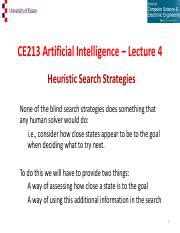 Lecture Heuristic Search Strategies Pdf CE Artificial Intelligence Lecture Heuristic