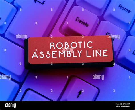 Conceptual Caption Robotic Assembly Line Conceptual Photo Use To Increase Production Speed And