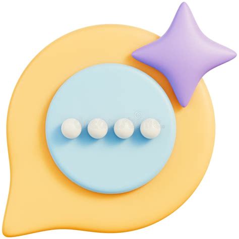 Chatbot Message Bubble With Typing Dots And Sparkle Star For App Ui