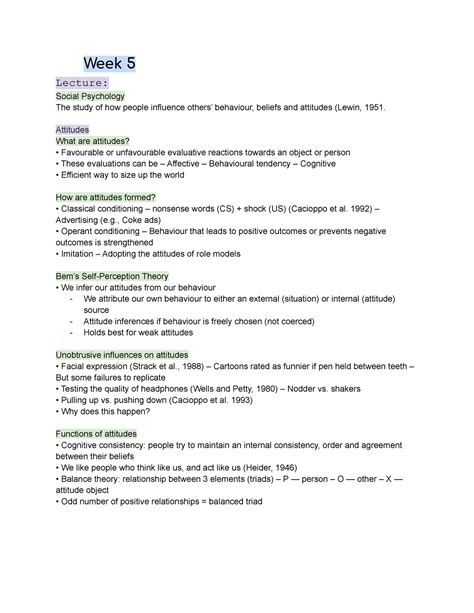 Week 5 Psyu1102 Lecture Readings And Tutorial Week 5 Lecture