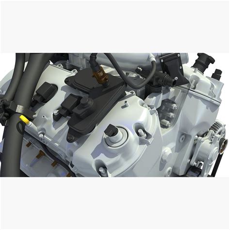 Turbocharged Direct Injection Gasoline Engine 3d Model Download Engine On
