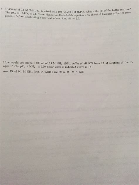 Solved In Opposing A PH Change Which Buffer Component Chegg