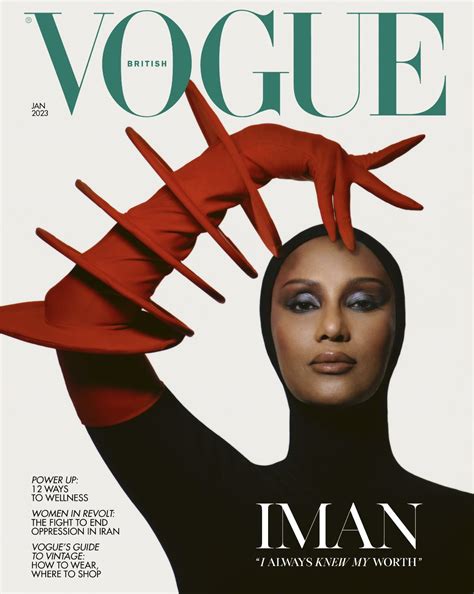Iman Bowie For Vogue Uk Magazine January 2023 David Bowie