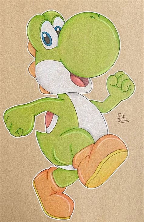 Yoshi Drawing Tutorial How To Draw Yoshi Step By Step Artofit