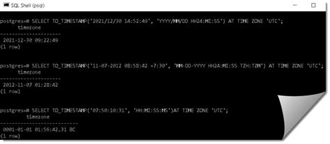 Postgresql Totimestamp