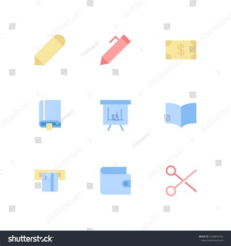 Ui Essential Icon Set Pencilpen Money Stock Vector Royalty Free Shutterstock