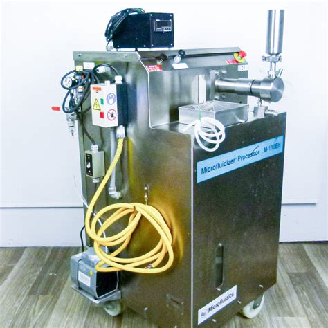 Microfluidics Model M110 Eh Microfluidizer With Diamond Intereaction Chamber Hyland Scientific Microfluidics Model M110 Eh Microfluidizer With Diamond Intereaction Chamber Hyland Scientific