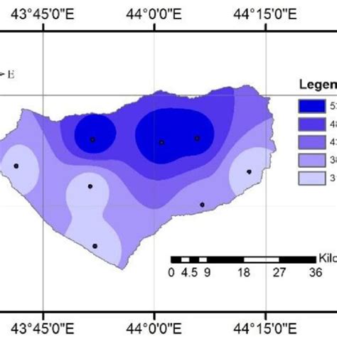 Spatial Distribution Of Rainfall Erosivity Factor Mjmmha À1 H À1 In