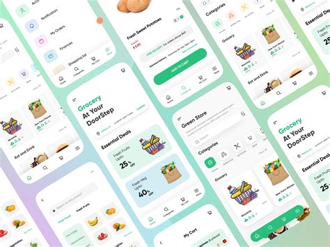 Grocery Mobile App Ui Kit By Hira Riaz For Upnow Studio On Dribbble
