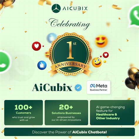 Aicubix Anniversary Innovation Ai Teamwork Gratitude Whatsappforbusiness