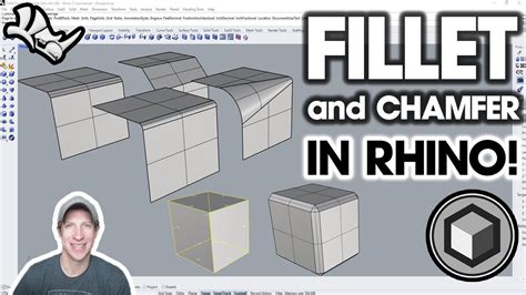 How to FILLET AND CHAMFER Edges in Rhino! - YouTube