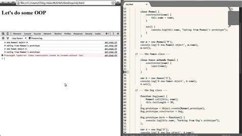javascript 物件導向程式設計與遊戲實作 5 把類別用 es6 改寫 youtube