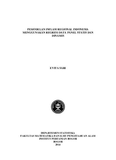 Top Pdf Pemilihan Teknik Estimasi Regresi Data Panel