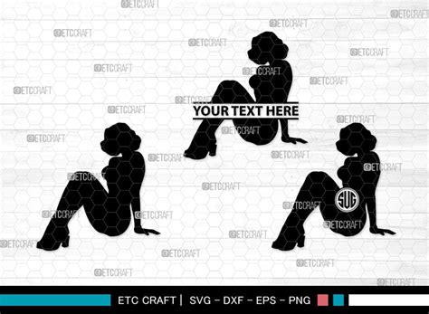 Retro Girl Monogram Retro Girl Silhouette Retro Girl Svg Pin Up Girl