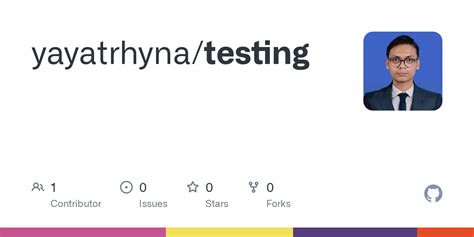 GitHub Yayatrhyna Testing