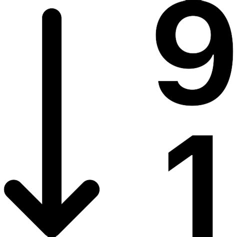 Sort Numeric Up Icon Svg Png Free Download 3