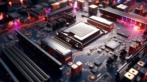 Premium Photo Closeup Of Computer Motherboard Revealing Intricate Circuitry And Components