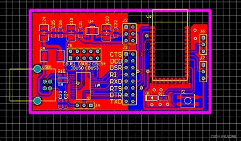 基于ft232rl芯片usb转串口读写控制蓝牙模块blk md bc04 硬件（原理图 pcb）工程文件 ad09设计的硬件工程文件 csdn博客