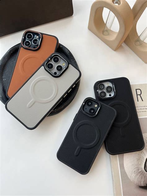 قاب مگ سیف چرمی گوشی آیفون 14 پرومکس