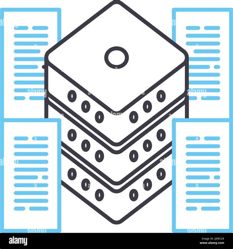 network hosting files line icon outline symbol vector illustration