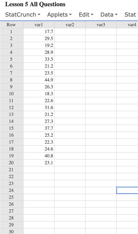 Solved Question 1 3 Pts Using Statcrunch Build A Grouped