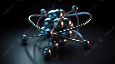 The Structure Of Atoms On The Of A Dark Powerpoint Background For Free Download Slidesdocs