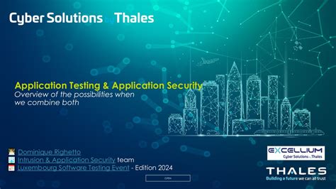 Application Testing And Application Security Overview Of The