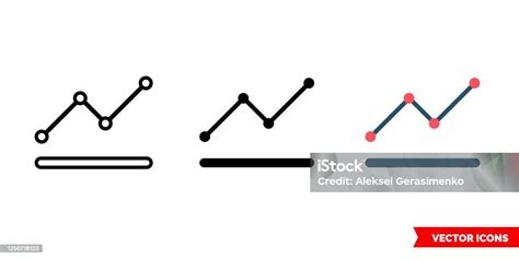 3 가지 유형의 선 차트 아이콘입니다 격리된 벡터 기호 기호 0명에 대한 스톡 벡터 아트 및 기타 이미지 0명 개념 검은색 Istock