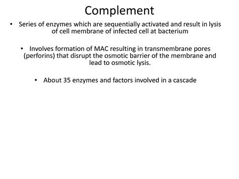 SOLUTION Immunology The Complement System Studypool