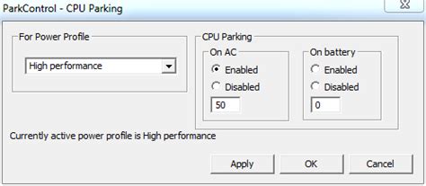 The Pile CPU Parking Control No Reboot Required