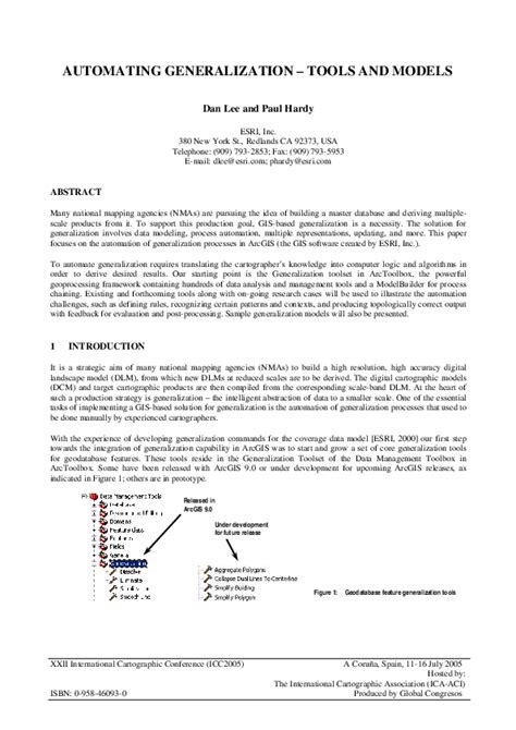 pdf automating generalization tools and models