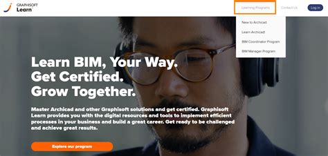 how can i find training courses on the graphisoft learn portal
