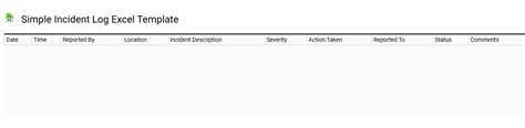 Comprehensive Incident Log Excel Template Free Download And How To Use