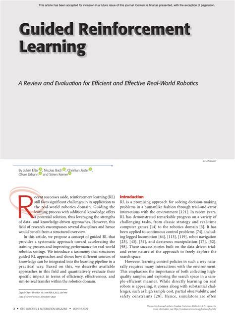 Pdf Guided Reinforcement Learning A Review And Evaluation For