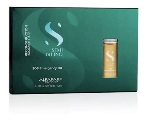 Pack Ampollas Semi De Lino Reconstructor Oil Alfaparf 13ml Cuotas Sin