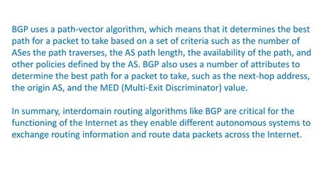 Interdomain Routing Algorithm 1pptx
