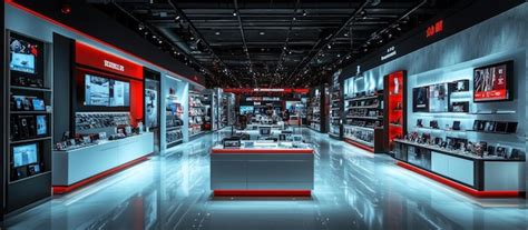 Modern Electronics Store Interior Premium Ai Generated Image