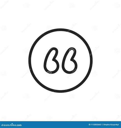 Quotes Icon Vector Quotemarks Outline Speech Marks Inverted Commas Or Talking Marks