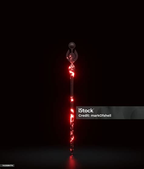 불타는 마술 지팡이와 막대기 용암으로 덮인 마녀 막대 판타지 게임 무기 마술사 동화 객체 3d 렌더링 고대 그리스에 대한 스톡 사진 및 기타 이미지 Istock