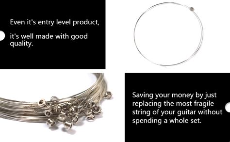 20 Pack Single Electric Guitar Strings Bulk 011 High E