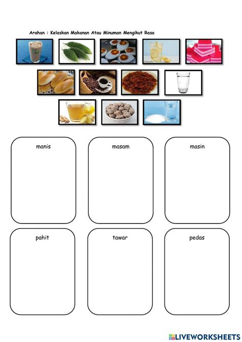 Jenis Jenis Rasa Worksheet Artofit