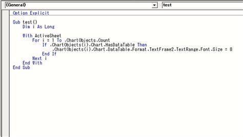 Excel Vba グラフのデータテーブルの文字サイズを変更する Fontsize ｜ リリアのパソコン学習記